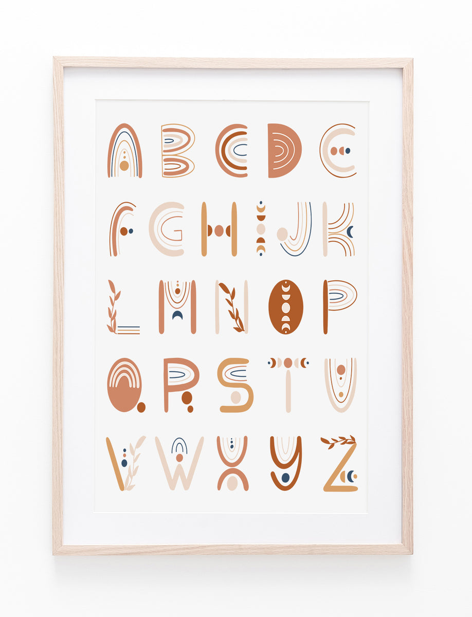 Boho ABC Chart – KUKI PRINTS