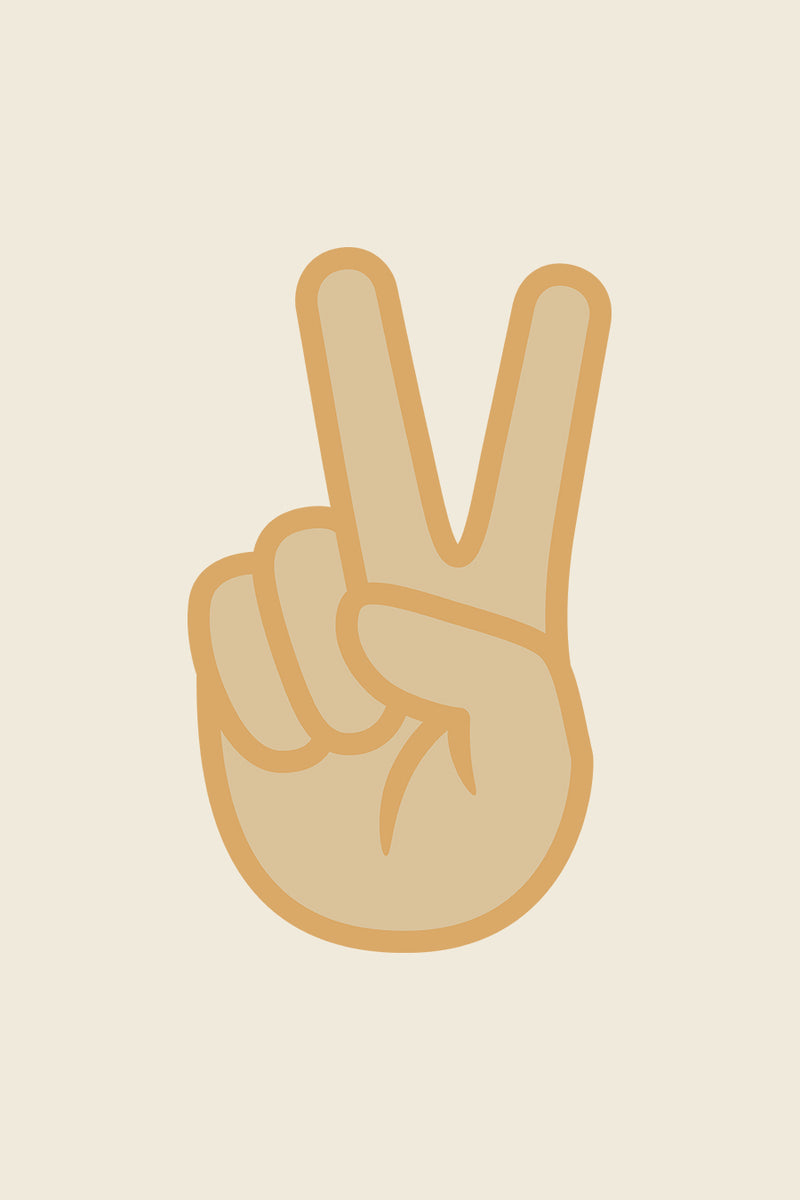 Peace Hand | Tan & Orange – KUKI PRINTS